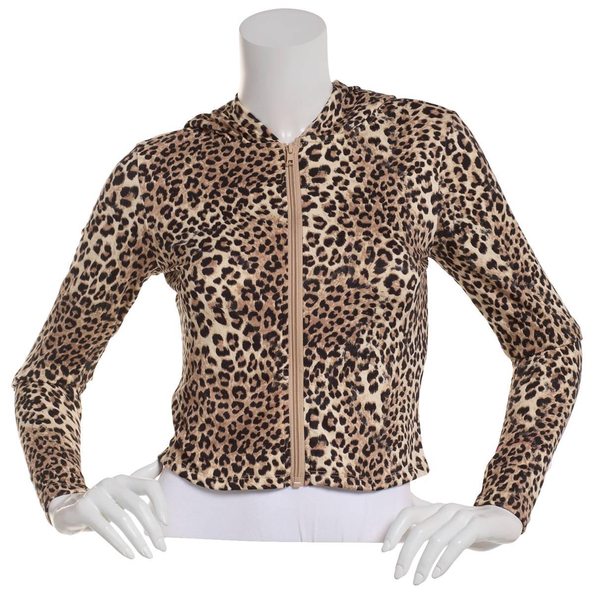 Click here for Juniors No Comment Arena Fleece Lined Leopard Zip... prices