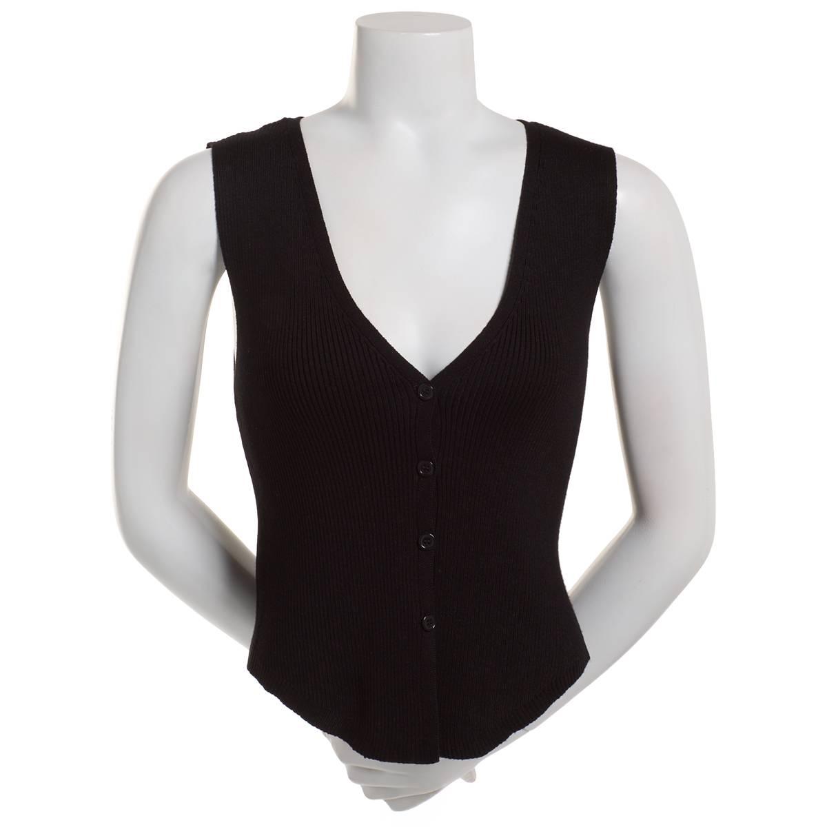 Click here for Juniors No Comment Button Front Sweater Vest prices