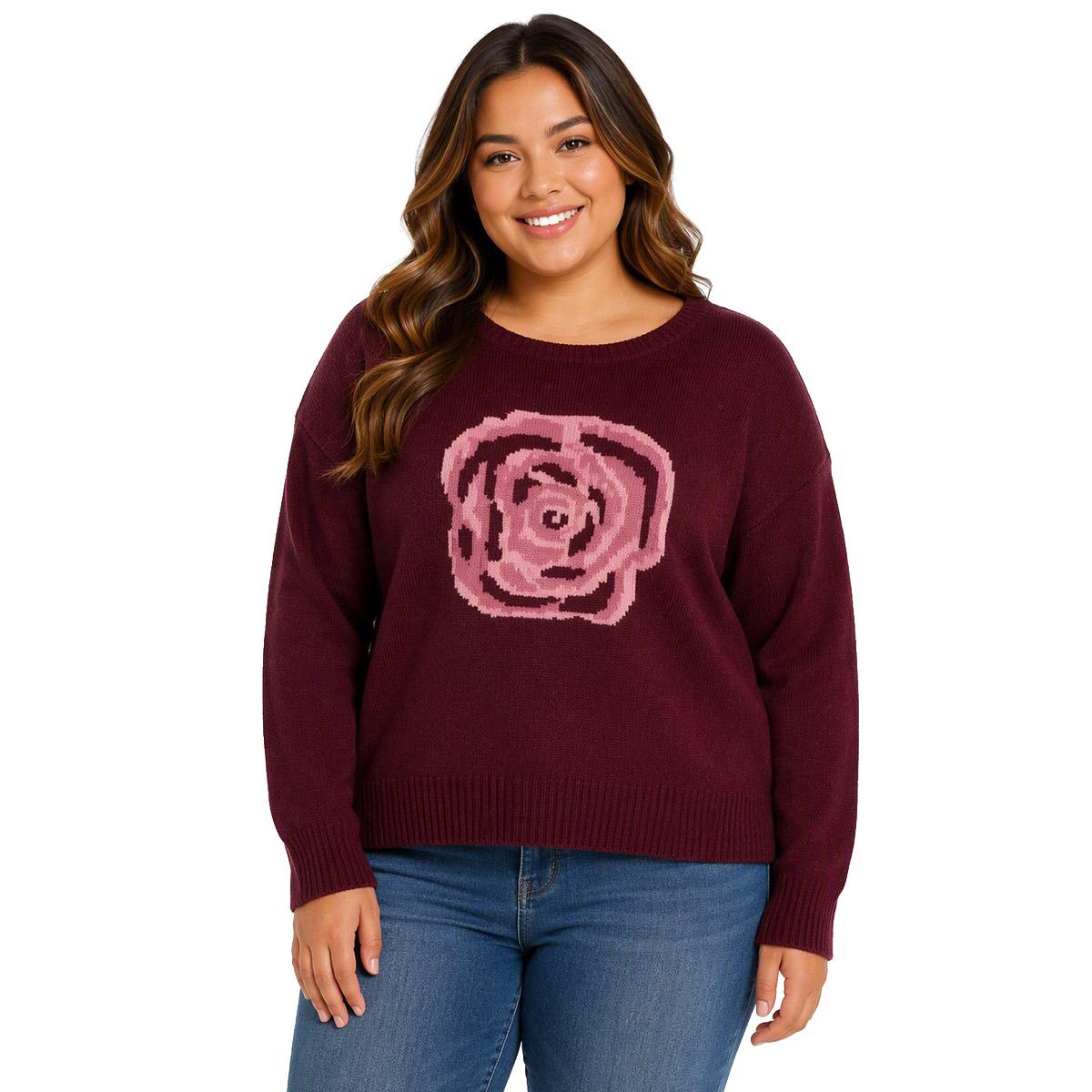 Click here for Juniors Plus No Comment Graphic Pullover Sweater-... prices