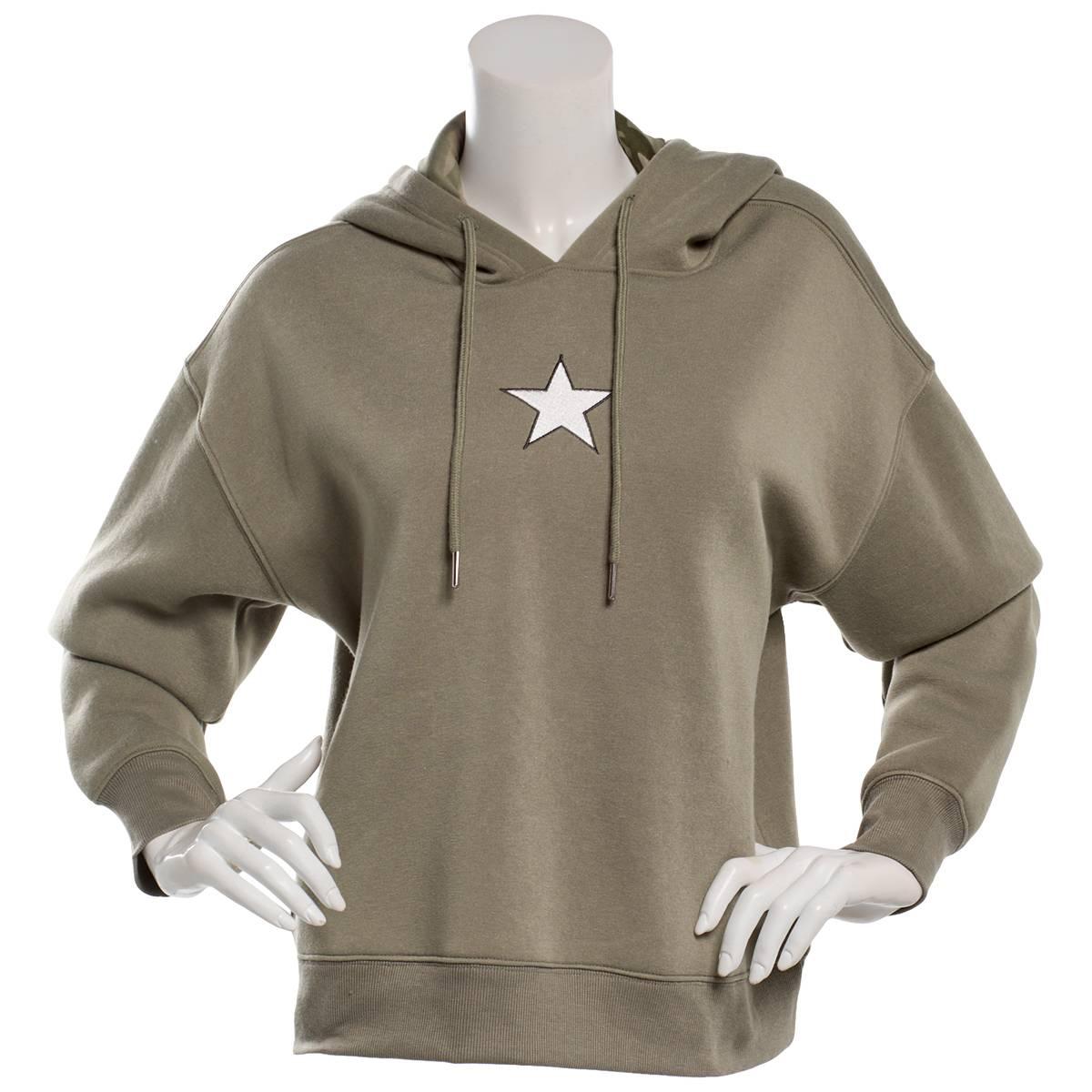 Click here for Juniors No Comment Fleece Camo Lined Hoodie - Veti... prices