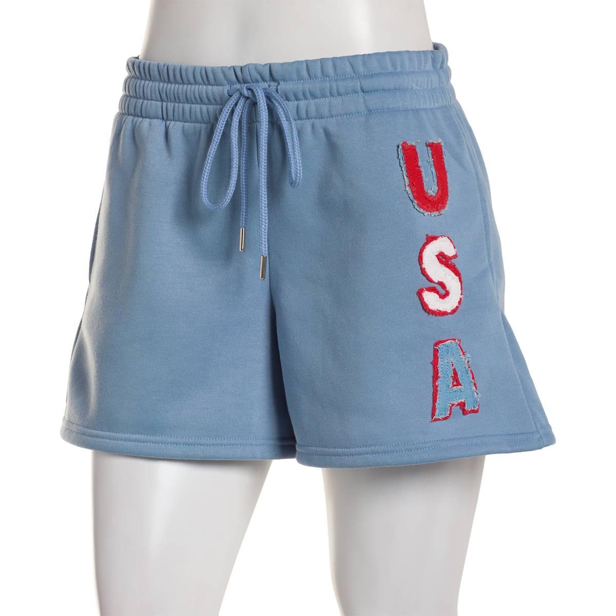 Click here for Juniors No Comment USA Americana Applique Fleece S... prices