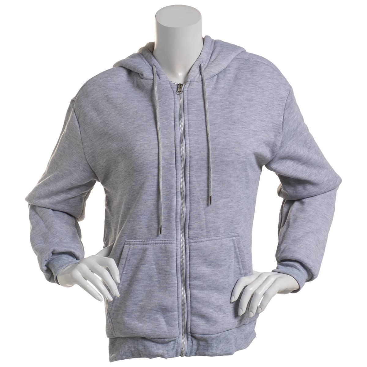 Click here for Juniors No Comment Plaid Sherpa Lined Zip Up Hoodi... prices