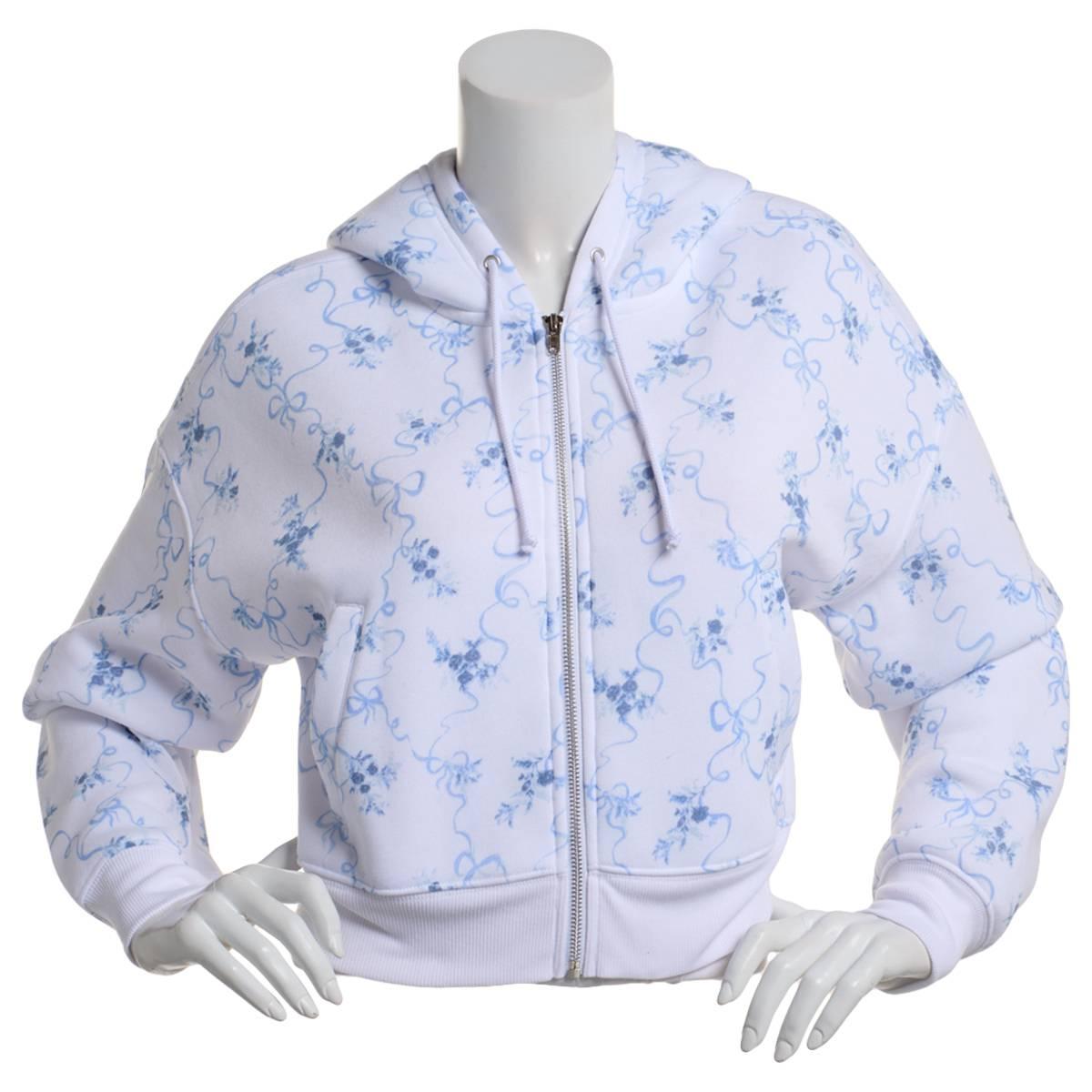 Click here for Juniors No Comment Bows and Bouquets Full Zip Crop... prices