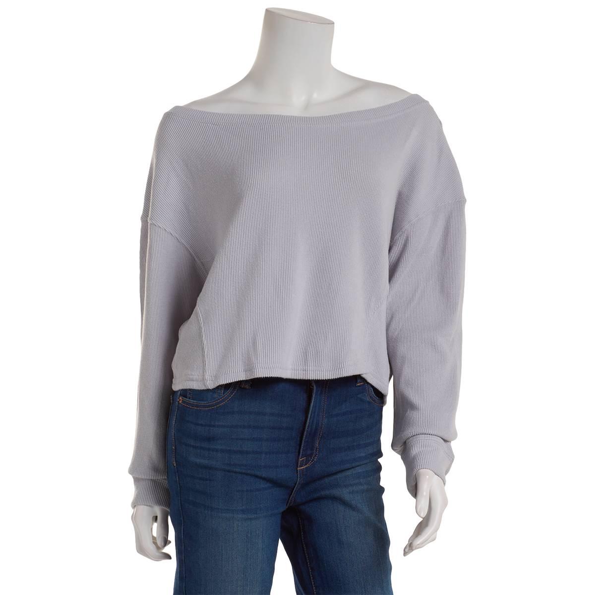 Click here for Juniors No Comment Brushed Waffle Off the Shoulder... prices