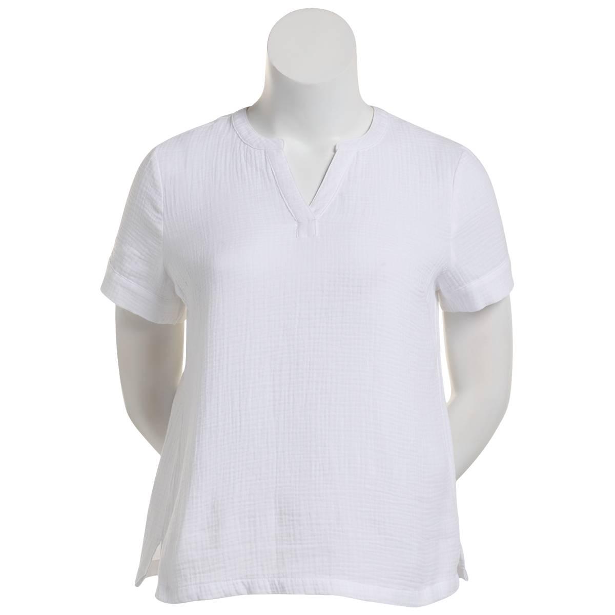 Click here for Plus Size Hasting & Smith Short Sleeve Split Neck... prices