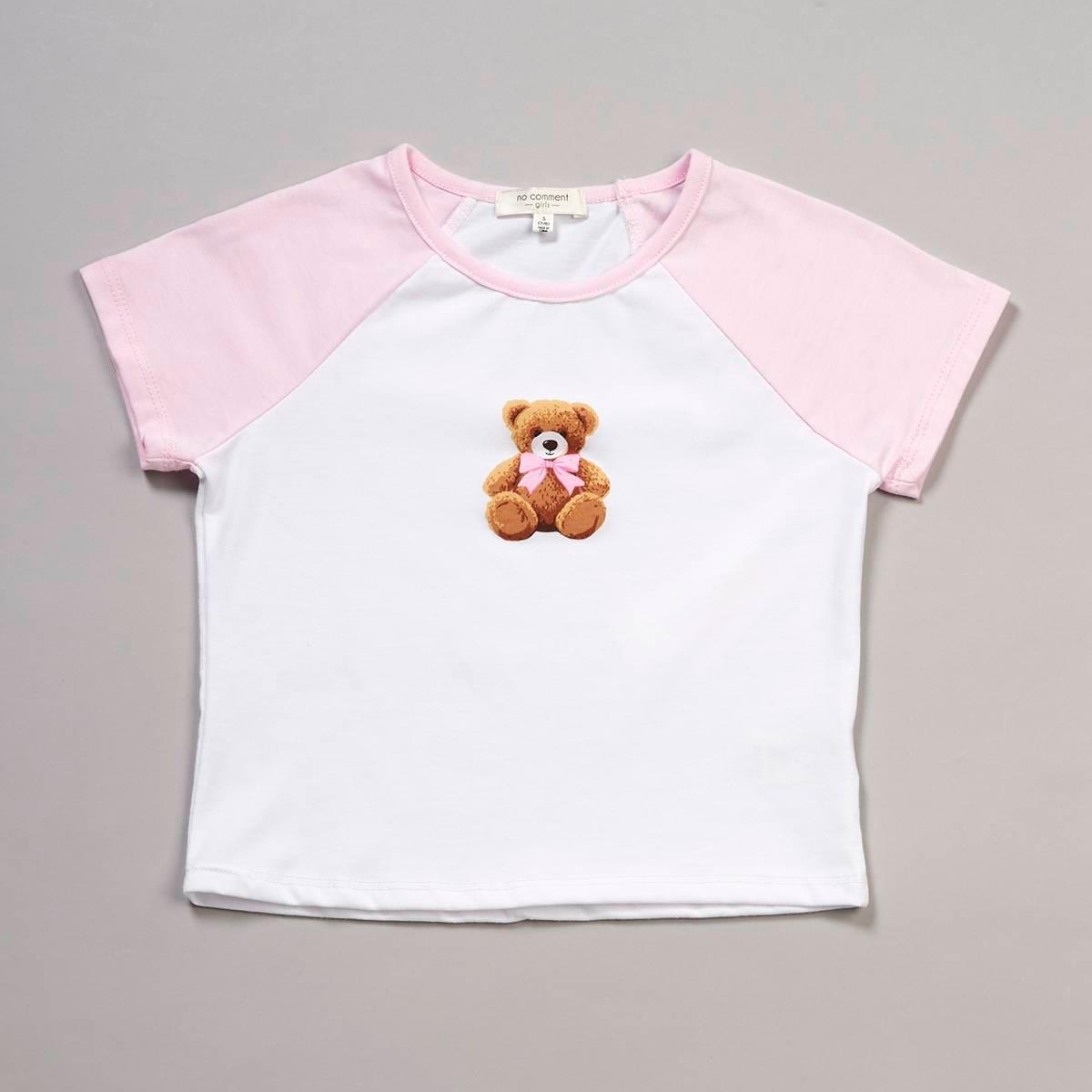 Click here for Girls (7-16) No Comment Teddy Bear Short Sleeve Ra... prices