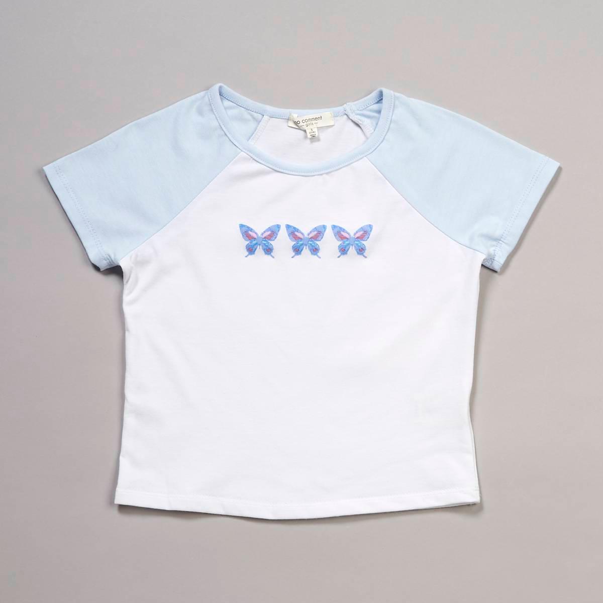 Click here for Girls (7-16) No Comment Butterfly Short Sleeve Rag... prices