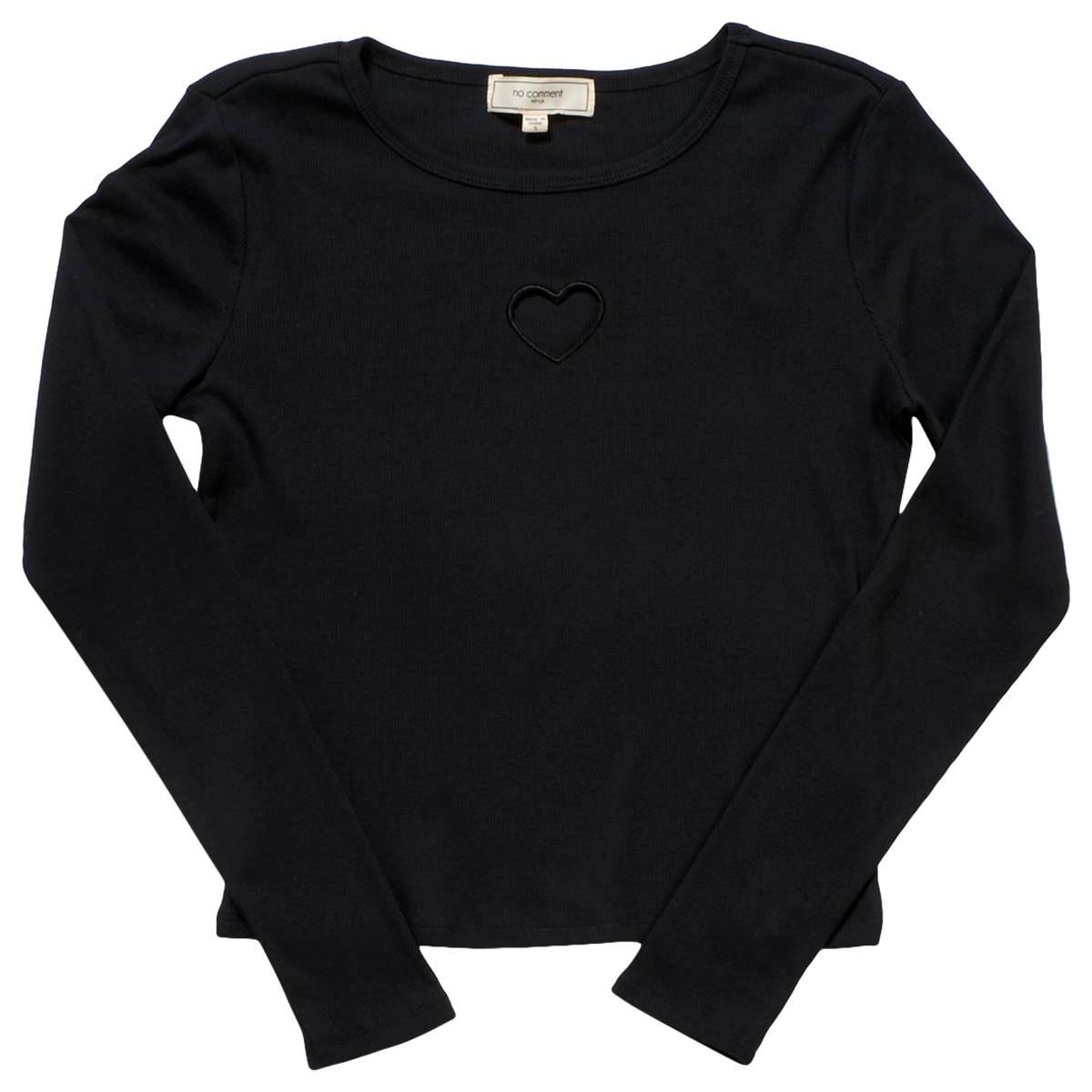 Click here for Girls (7-16) No Comment Long Sleeve Heart Cutout B... prices