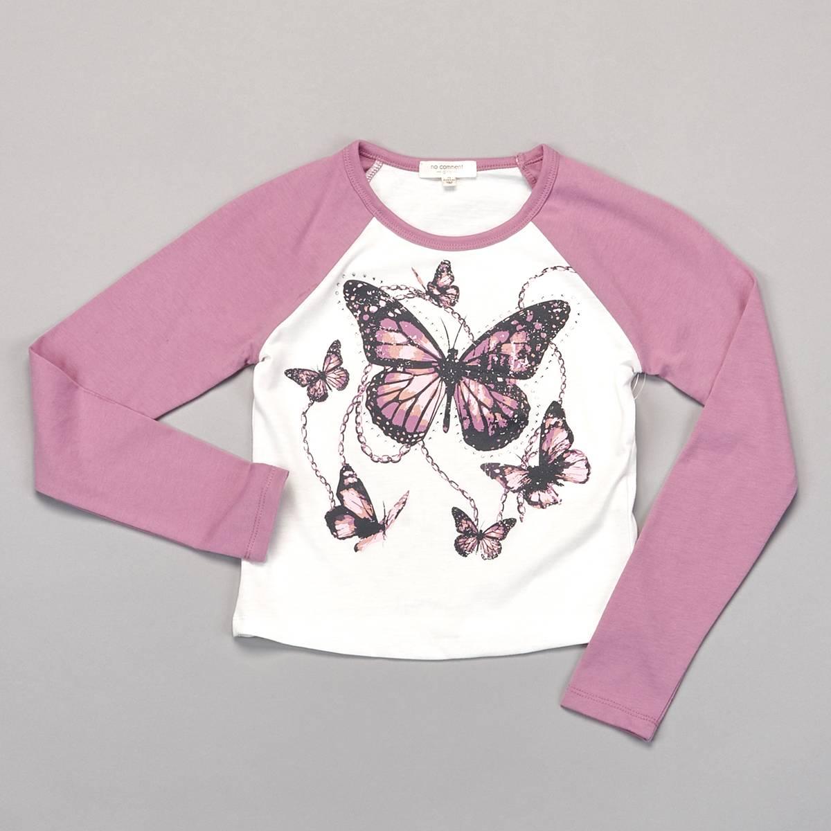 Click here for Girls (7-16) No Comment Long Sleeve Butterfly Ragl... prices