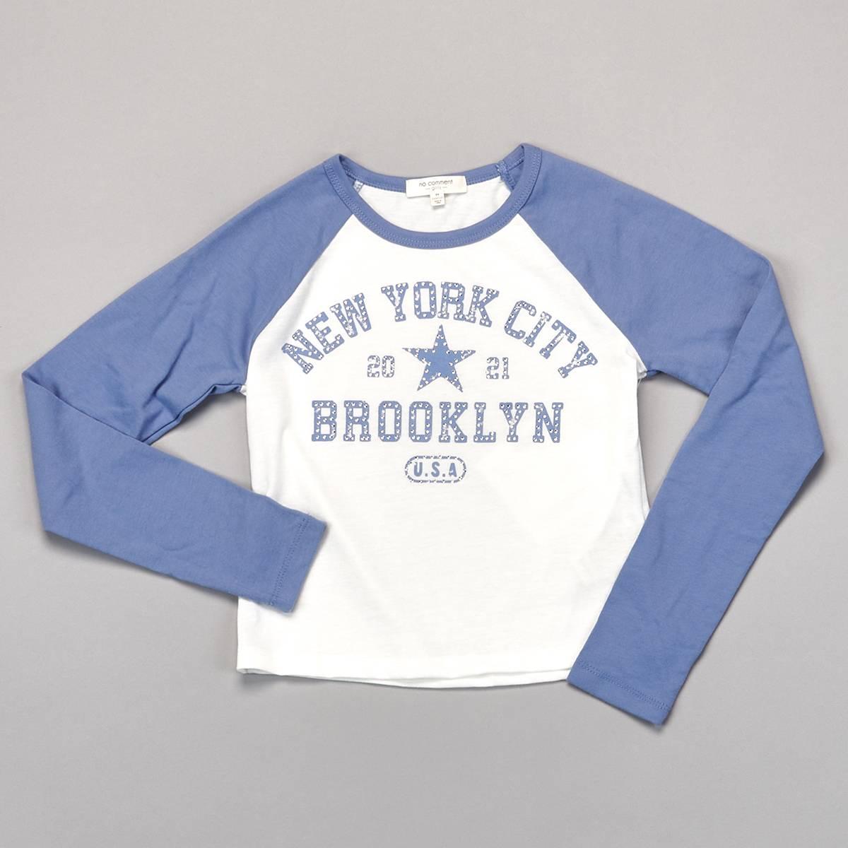 Click here for Girls (7-16) No Comment Long Sleeve NYC Raglan Bab... prices