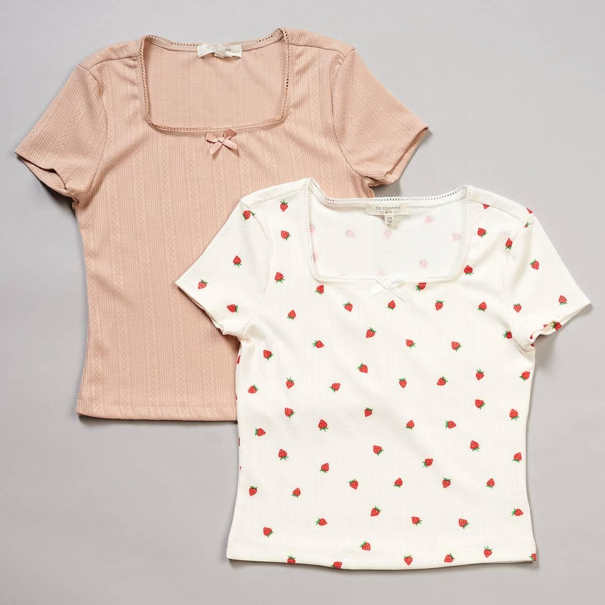 Click here for Girls (7-16) No Comment 2pk. Strawberry Tees with... prices