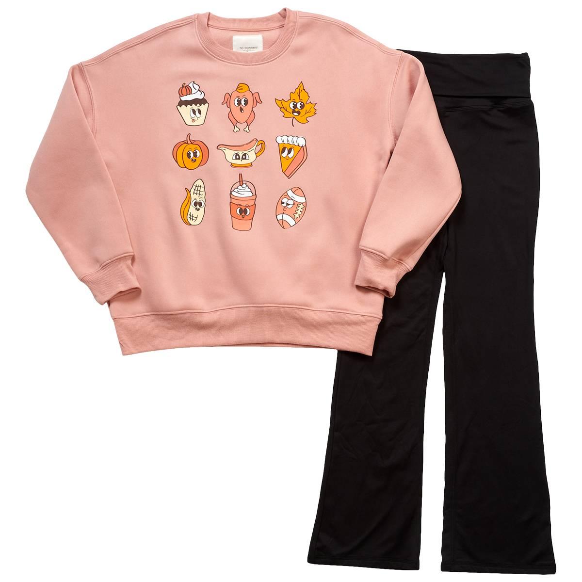 Click here for Girls (7-16) No Comment Fall Sweatshirt & Flare Le... prices