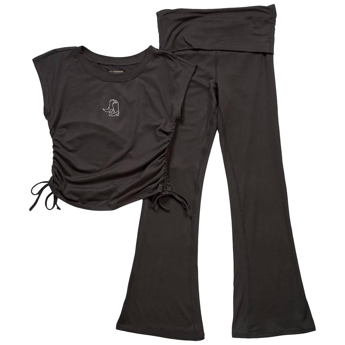 Click here for Girls (7-16) No Comment Cowgirl Boot Ruched Tee &... prices