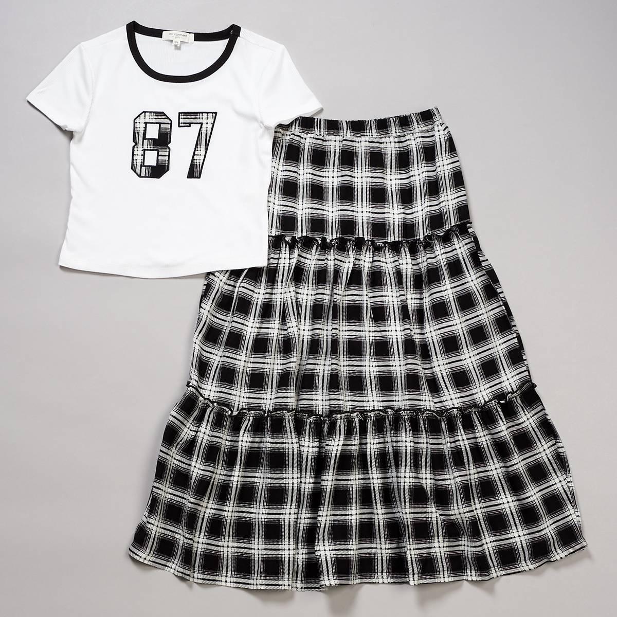 Click here for Girls (7-16) No Comment 87 Tee & Plaid Tiered Maxi... prices