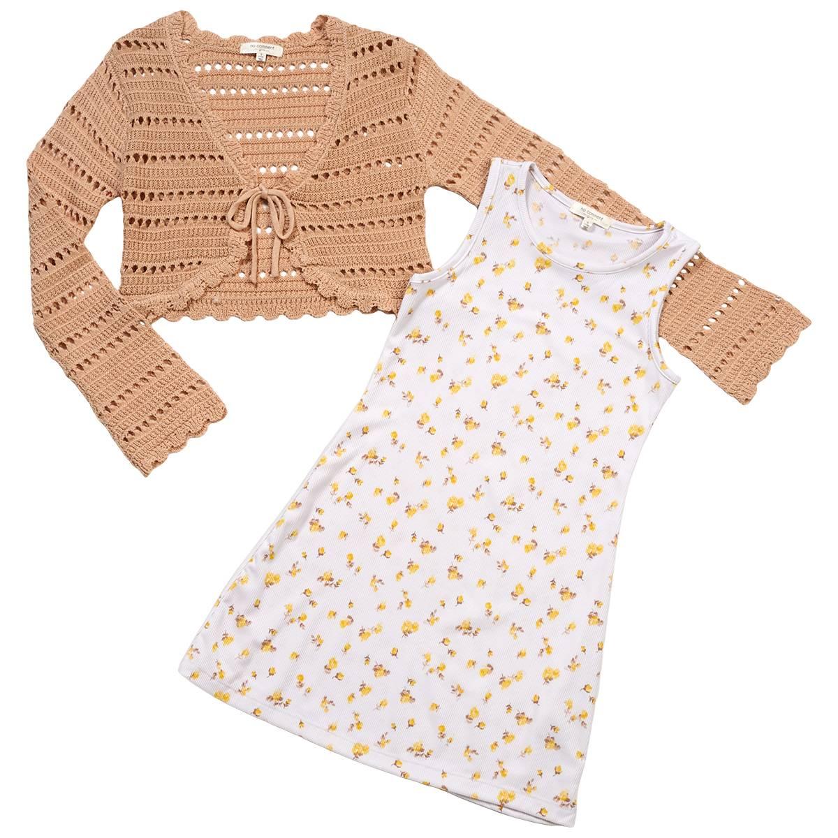 Click here for Girls (7-16) No Comment Pointelle Cardigan w/ Flor... prices