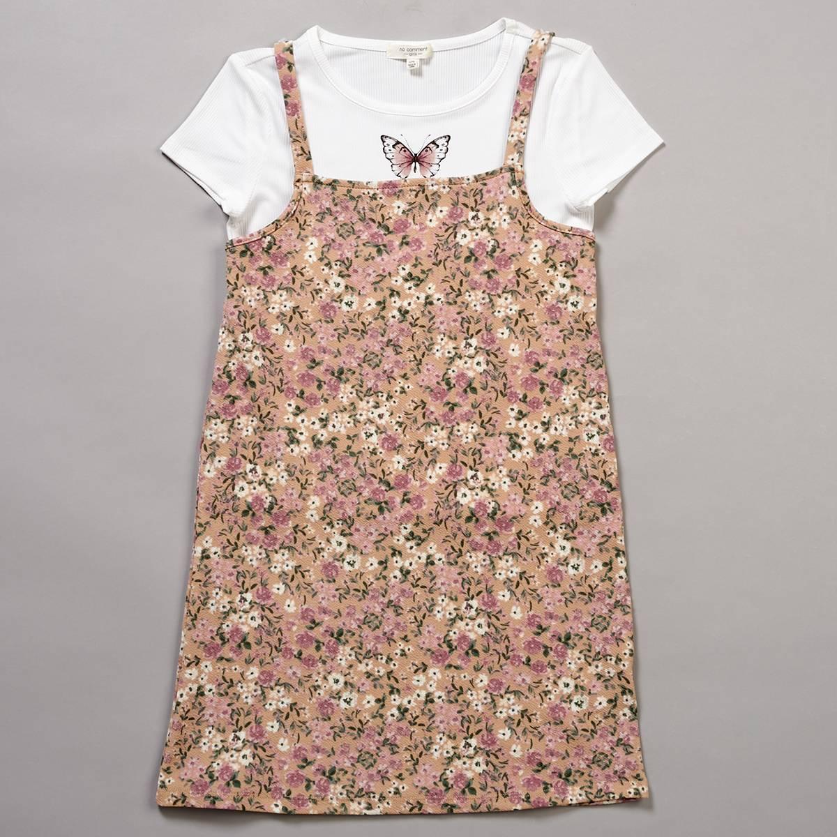Click here for Girls (7-16) No Comment Floral Jumper & Ribbed But... prices
