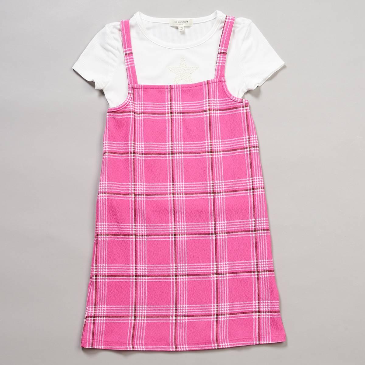 Click here for Girls (7-16) No Comment Plaid Jumper & Faux Pearl... prices