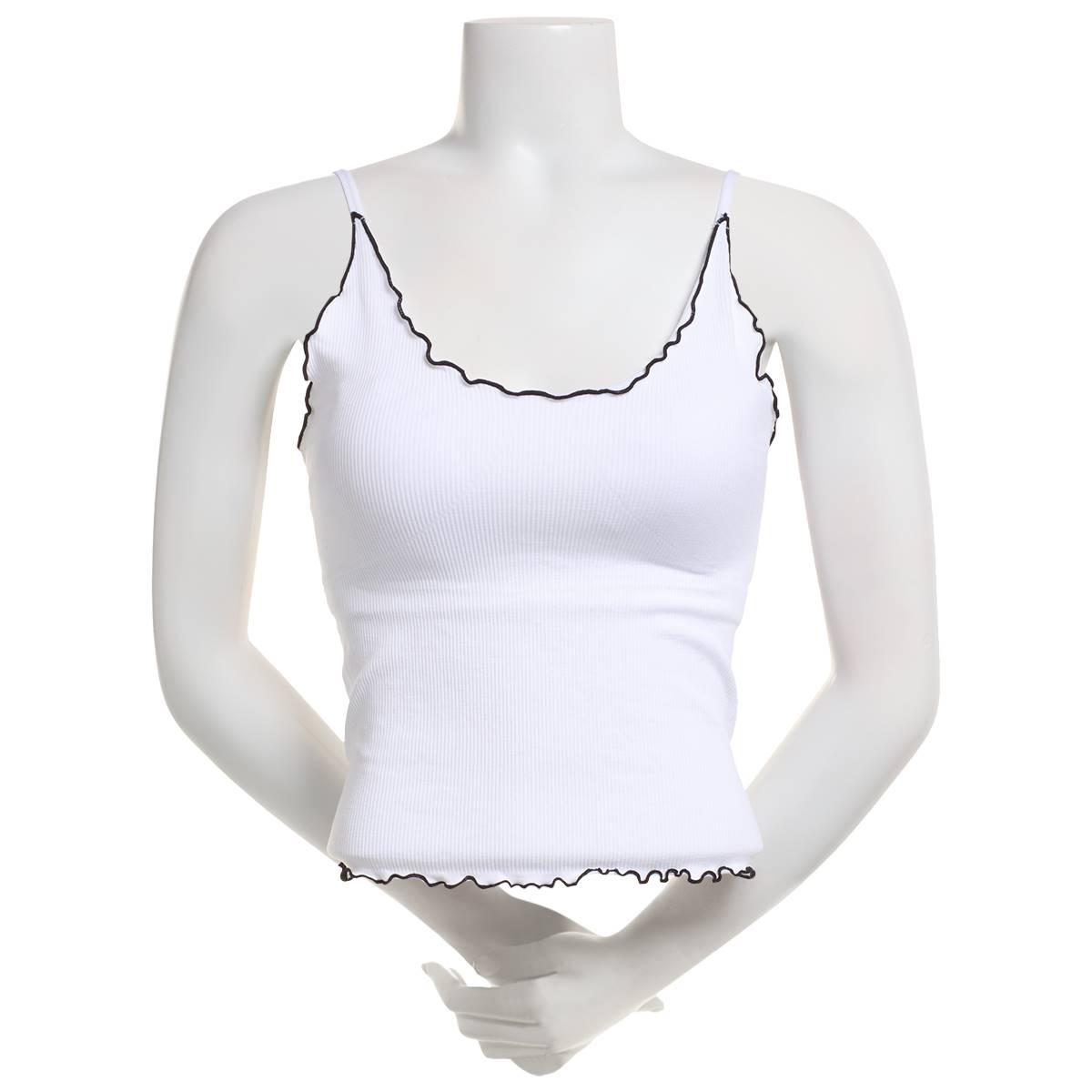 Click here for Juniors No Comment Lettuce Edge Tank Top prices