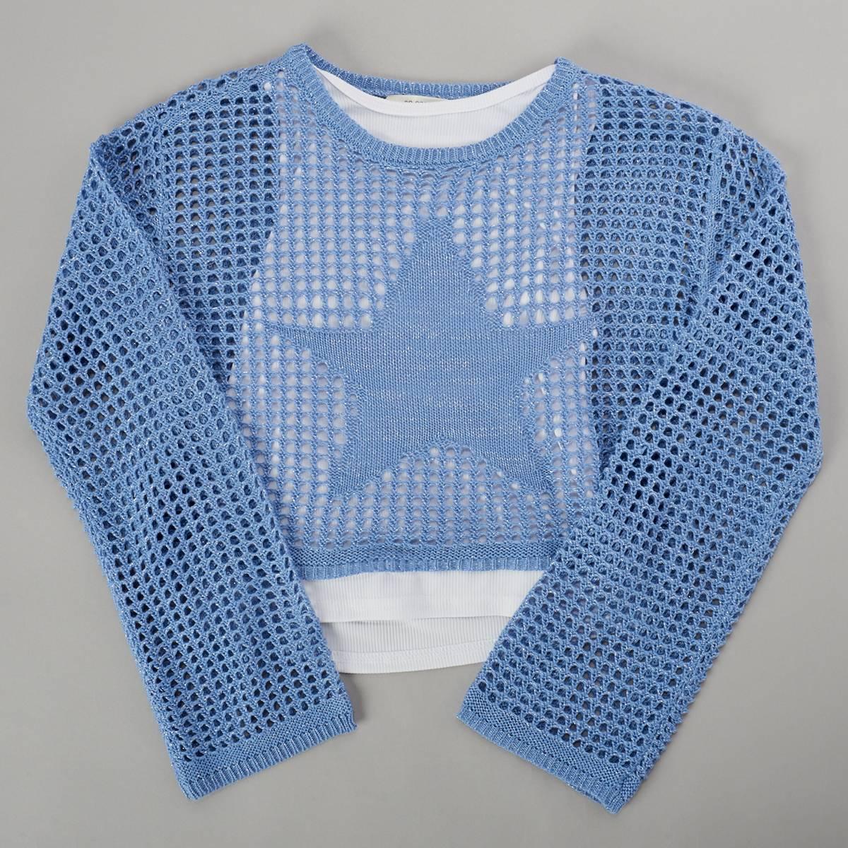 Click here for Girls (7-16) No Comment 2Fer Long Sleeve Crochet S... prices