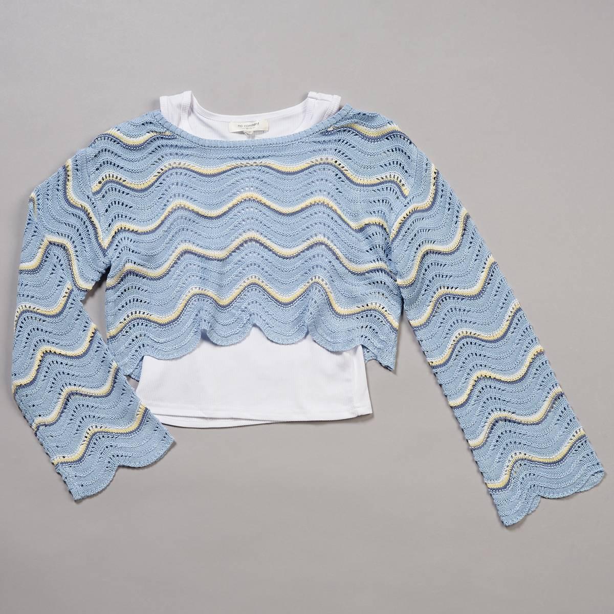 Click here for Girls (7-16) No Comment Long Sleeve Striped Pointe... prices