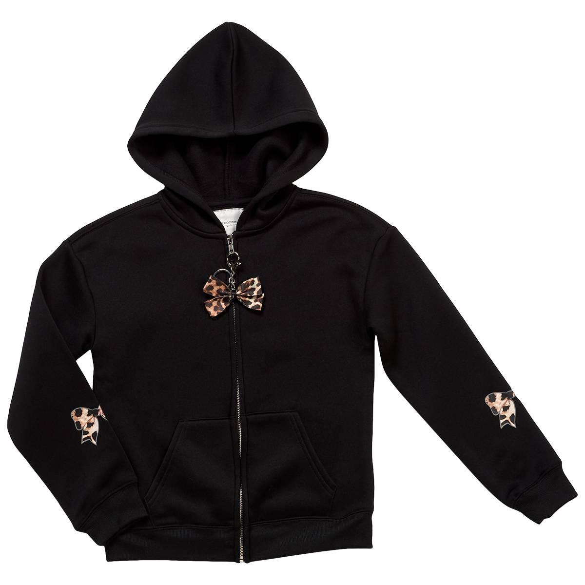Click here for Girls (7-16) No Comment Leopard Bow & Bear Zip Up... prices