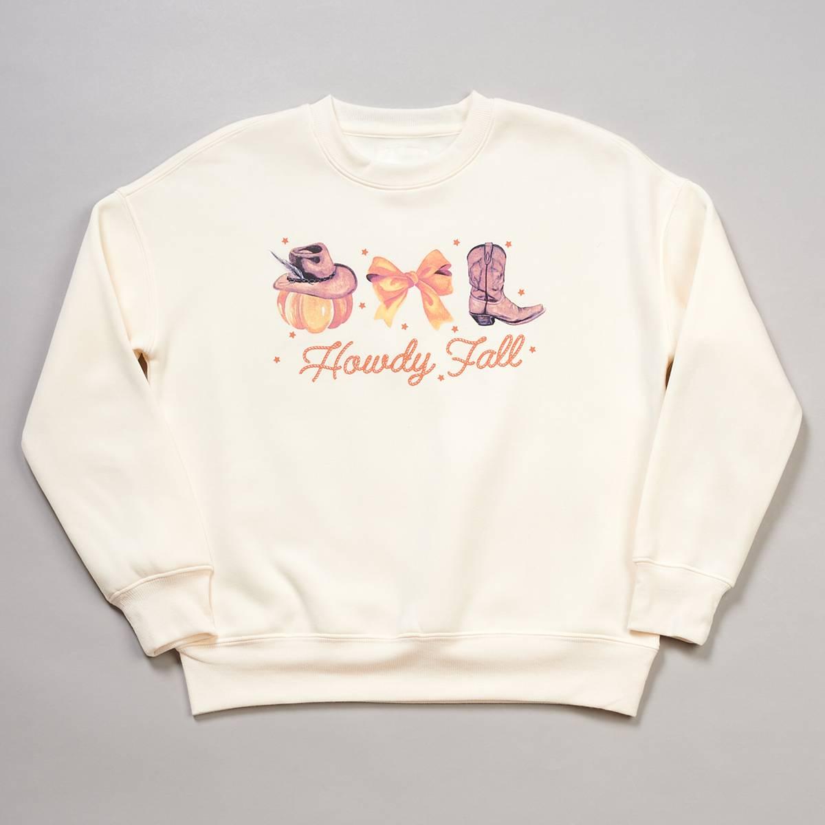 Click here for Girls (7-16) No Comment Howdy Fall Oversized Sweat... prices