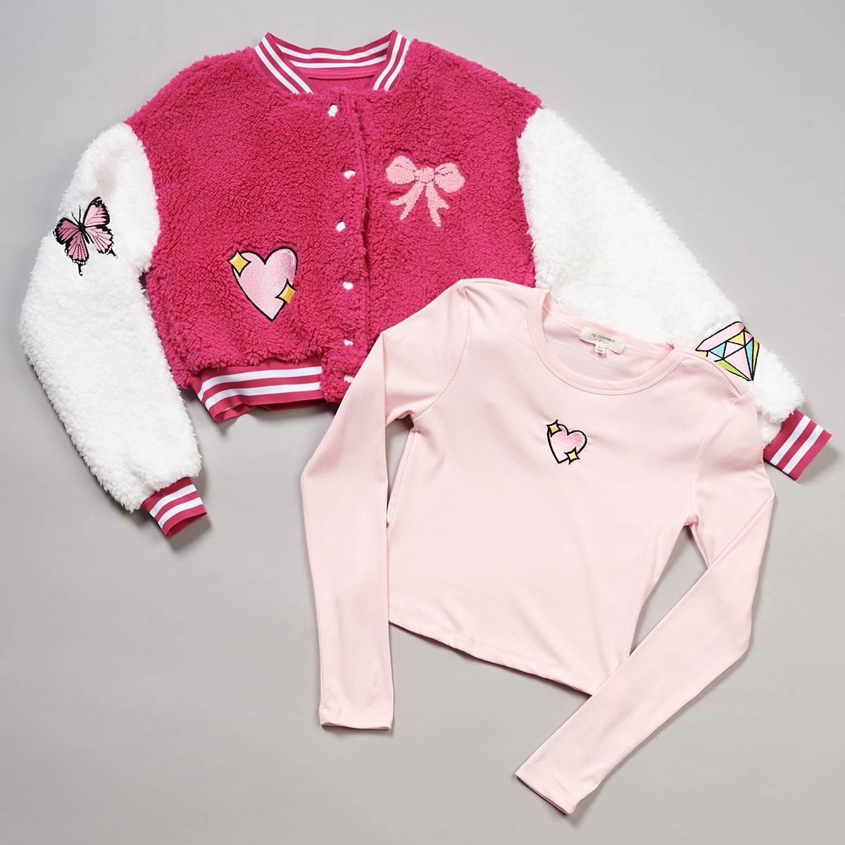 Click here for Girls (7-16) No Comment Cutie Sherpa Jacket with H... prices