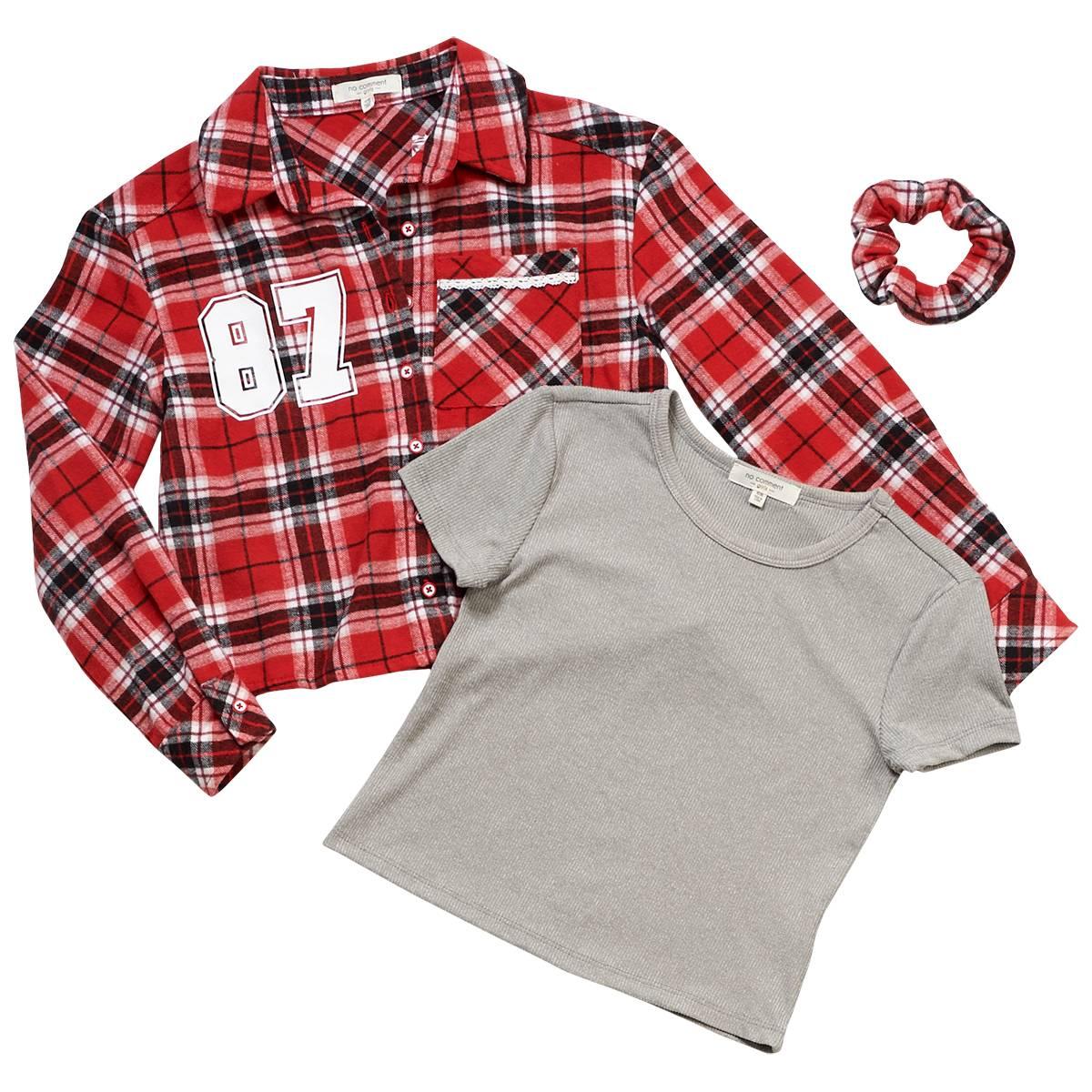 Click here for Girls (7-16) No Comment Solid Ribbed Tee w/ 87 Fla... prices