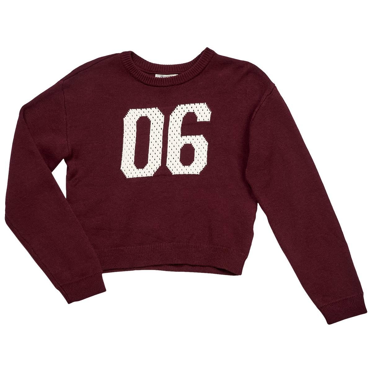 Click here for Girls (7-16) No Comment Long Sleeve Number Sweater prices