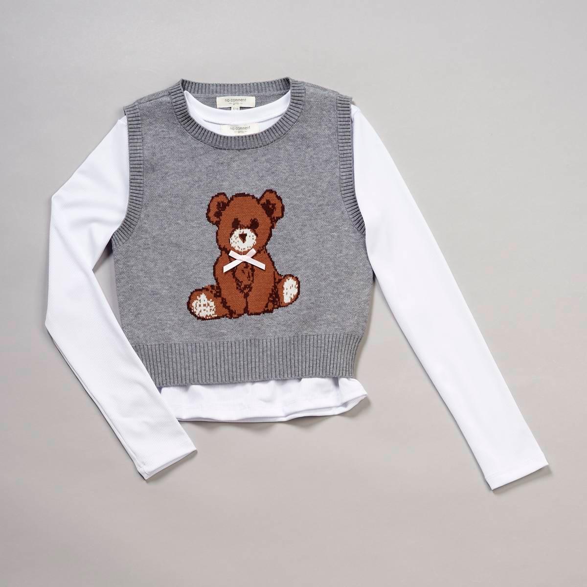 Click here for Girls (7-16) No Comment Teddy Bear Sweater Vest &... prices