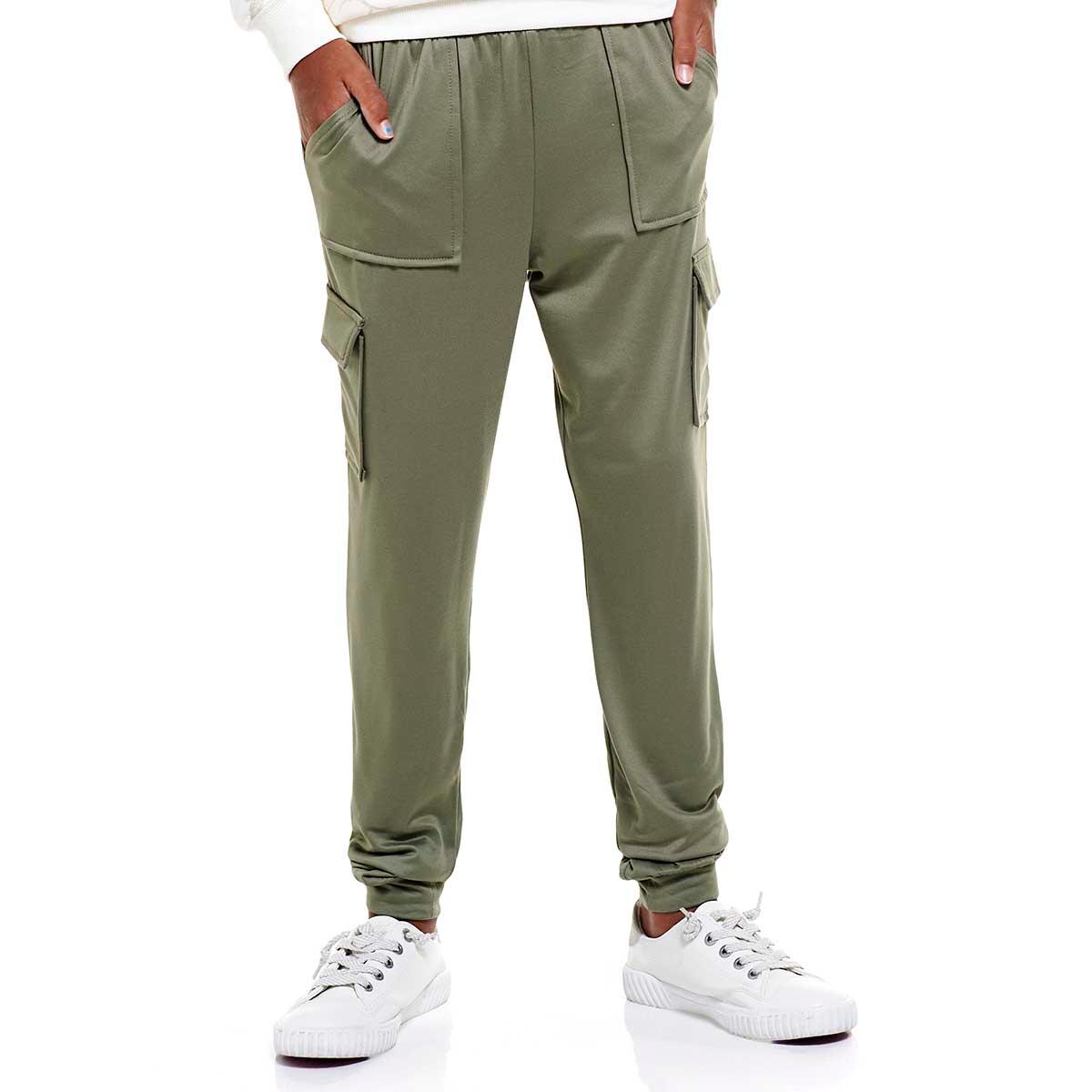 Click here for Girls (7-16) No Comment Solid Joggers w/ Cargo Poc... prices