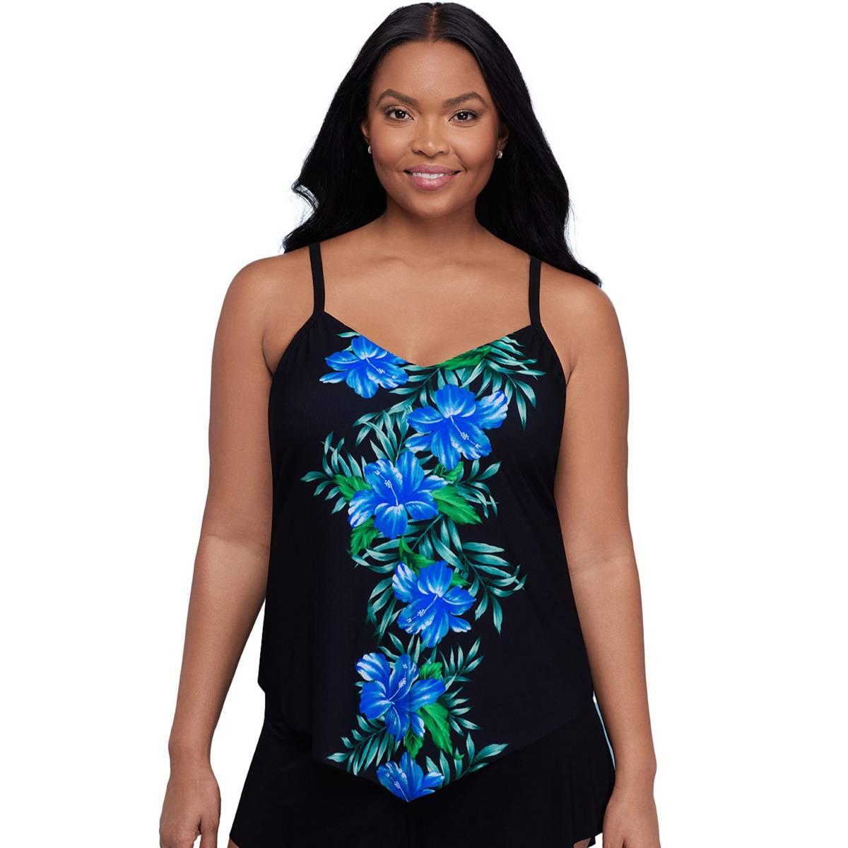 Click here for Womens TrimShaper Rainforest Garland Tankini Swim... prices