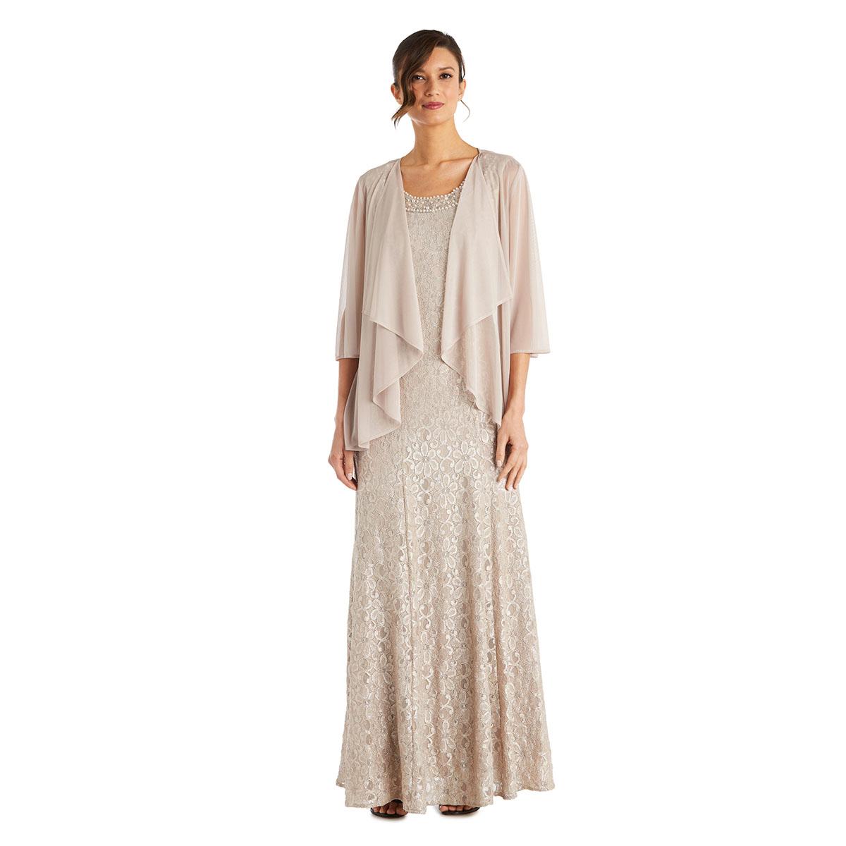 Click here for Womens R&M Richards Sheer Jacket with Lace Evening... prices