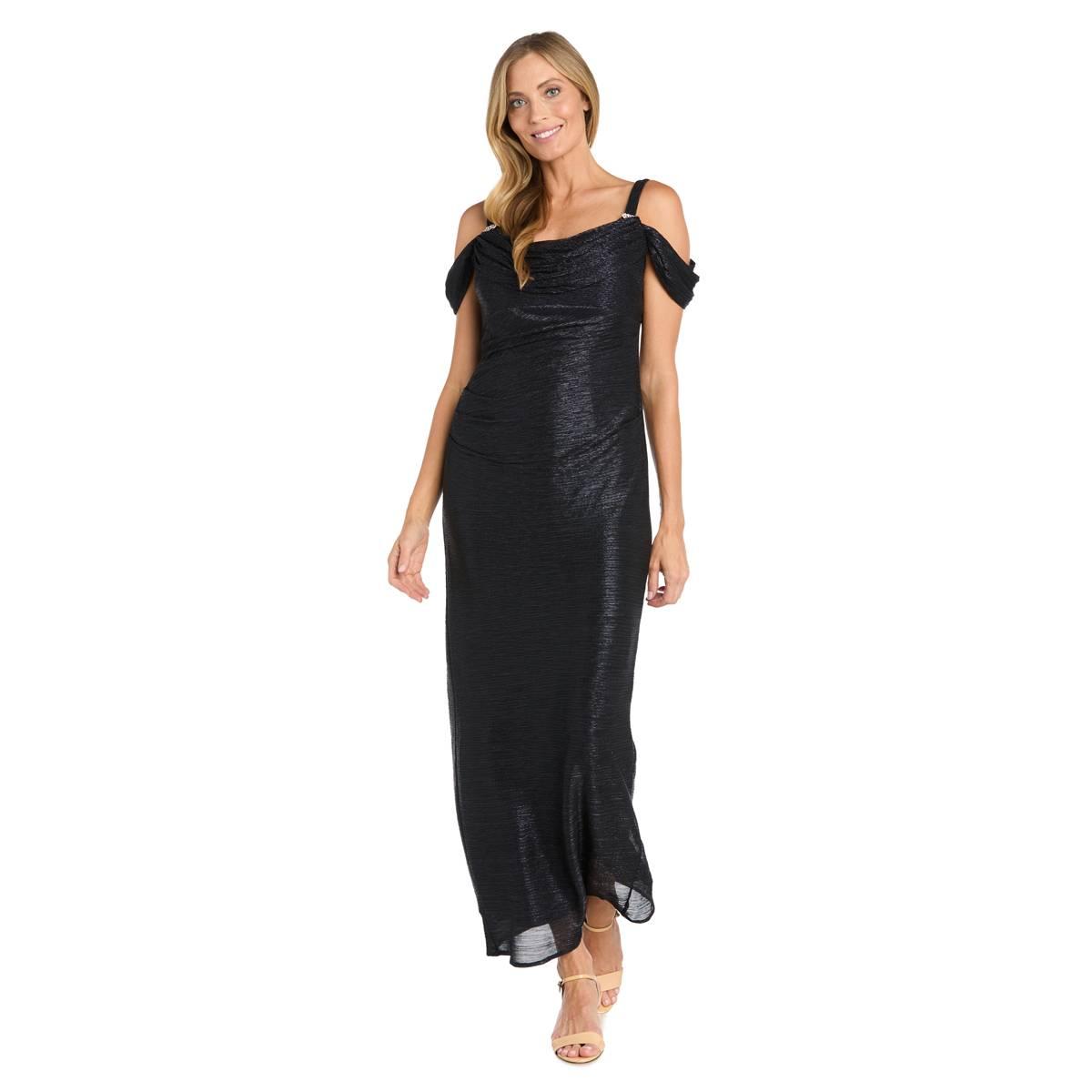 Click here for Womens R&M Richards Cold Shoulder Ruched Side Even... prices