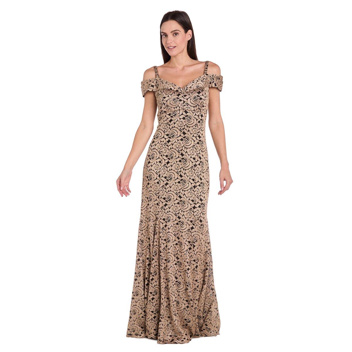 Click here for Womens R&M Richards Cold Shoulder Abstract Floral... prices