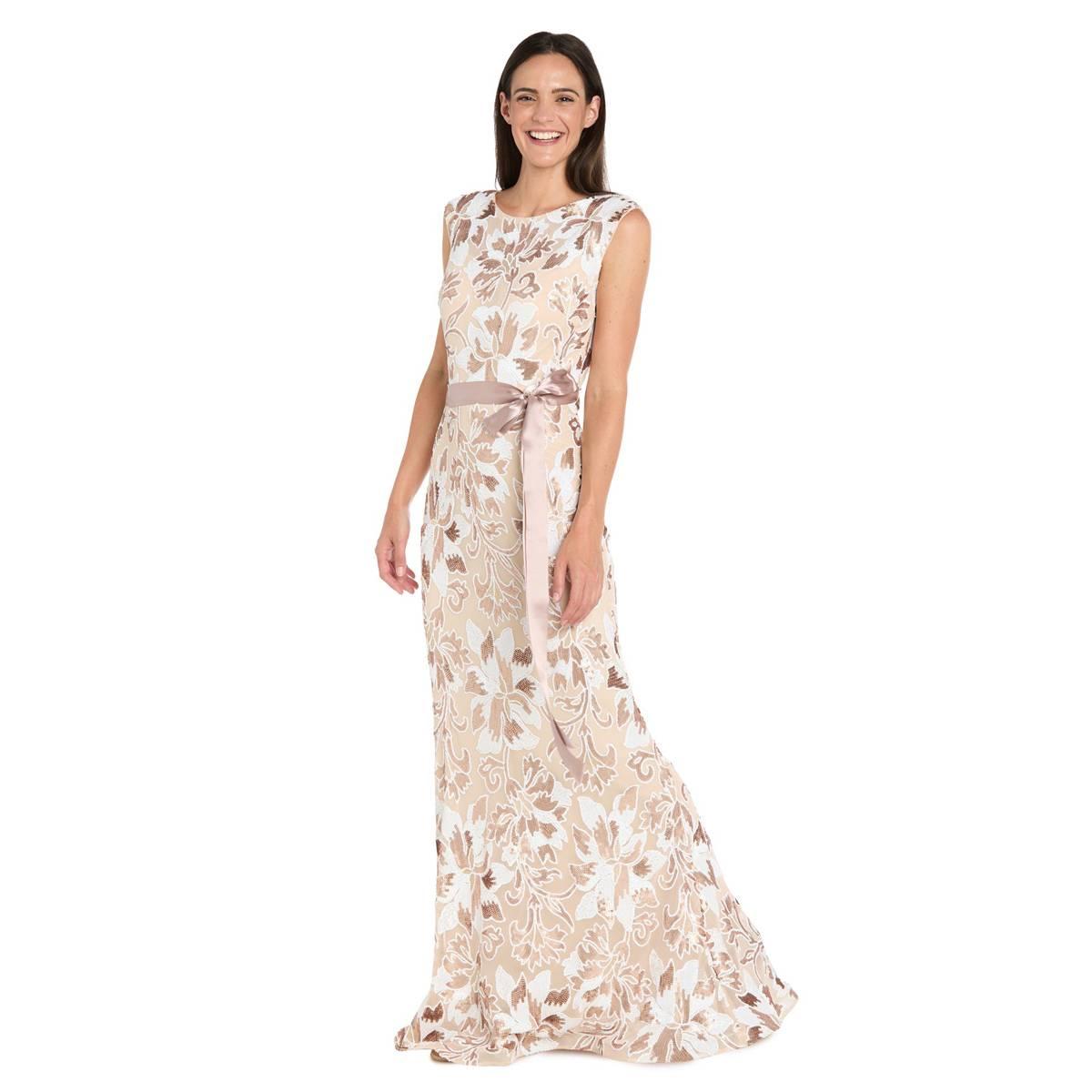 Click here for Womens R&M Richards Sleeveless Ethereal Bloom Gown prices