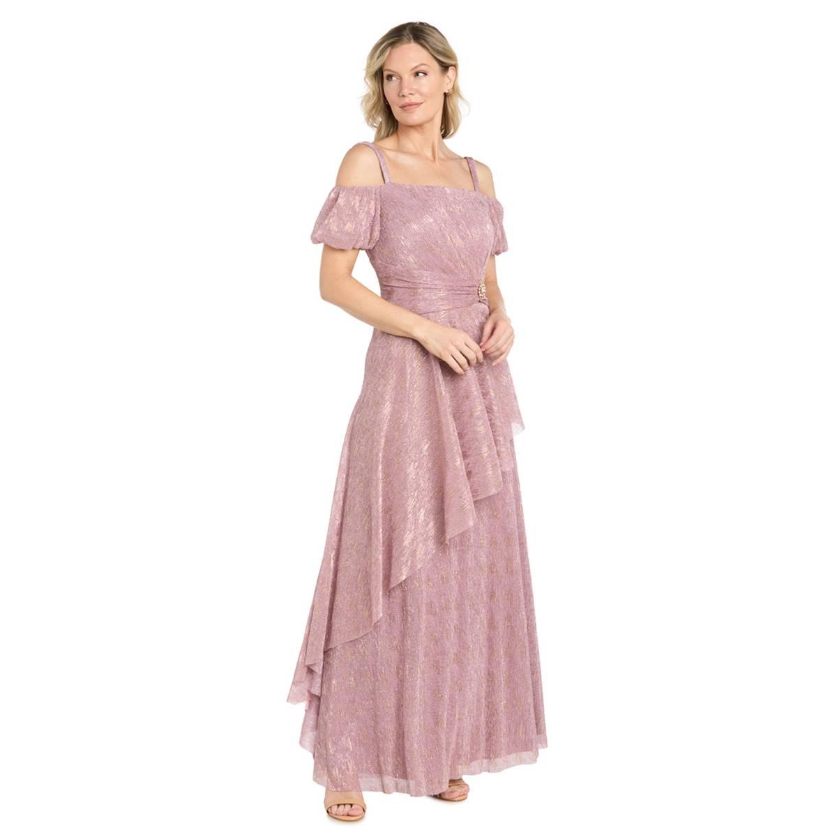 Click here for Womens R&M Richards Cold Shoulder Puff Sleeve Side... prices