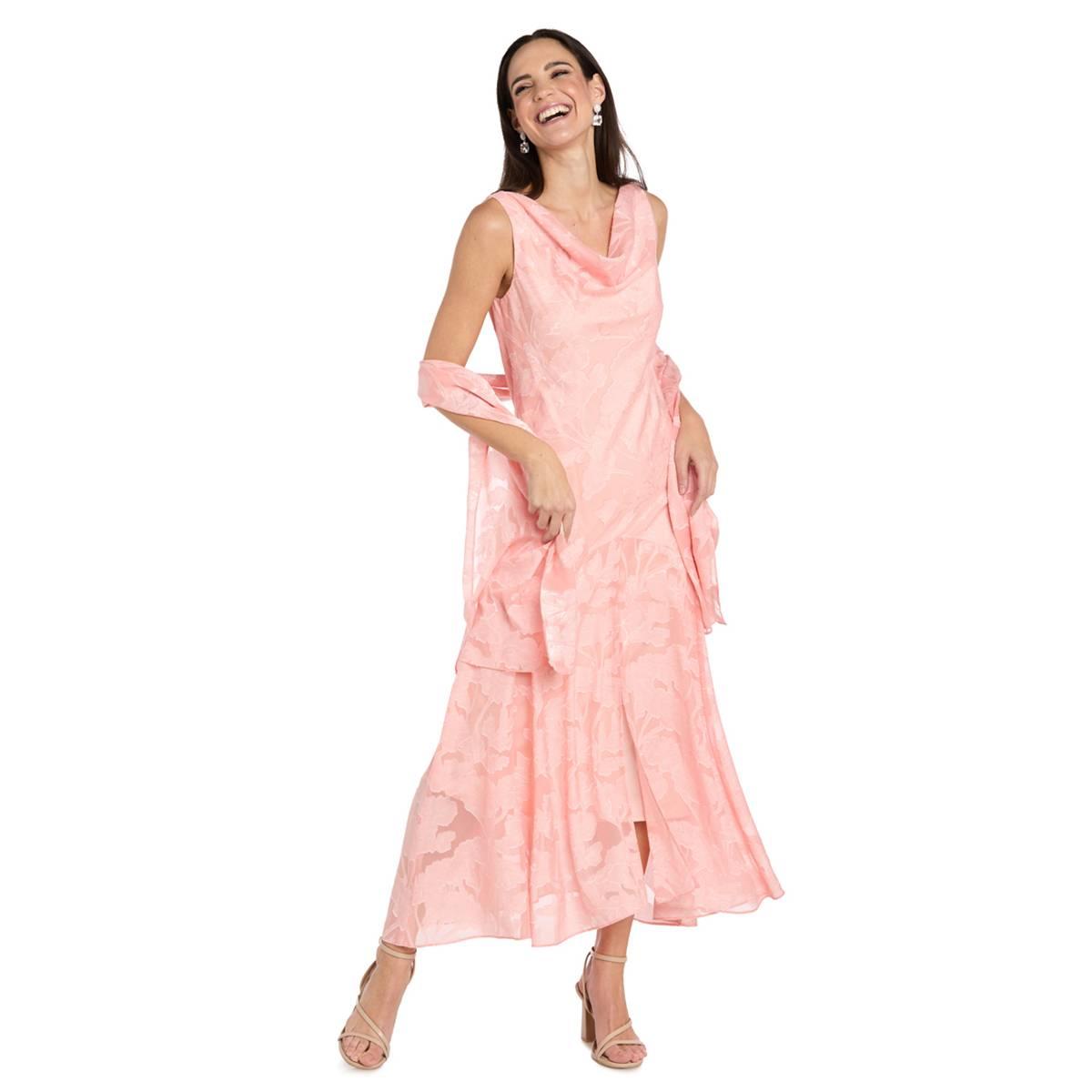 Click here for Womens R&M Richards Sleeveless Drape Neck Midi Dre... prices