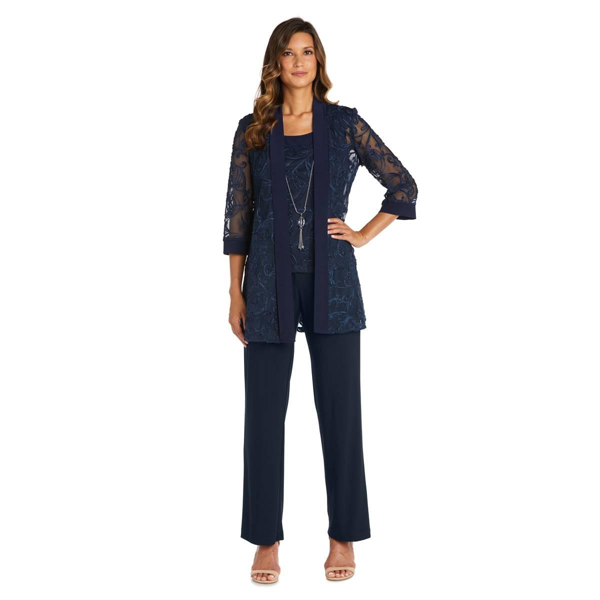 Click here for Petite R&M Richards 2pc. Soutache Jacket and Pants... prices