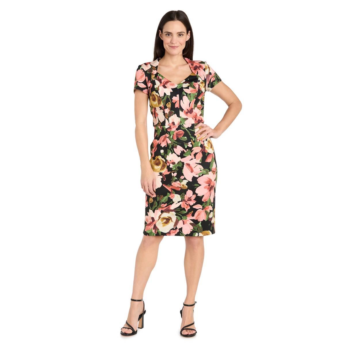 Click here for Womens R&M Richards Floral Sheath Dress prices