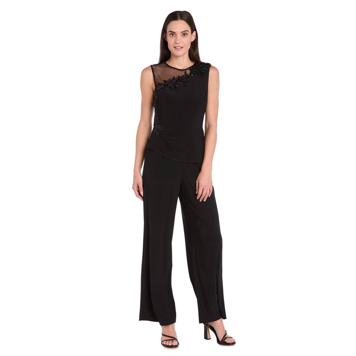 Click here for Petite R&M Richards Sleeveless Illusion Neck Peplu... prices