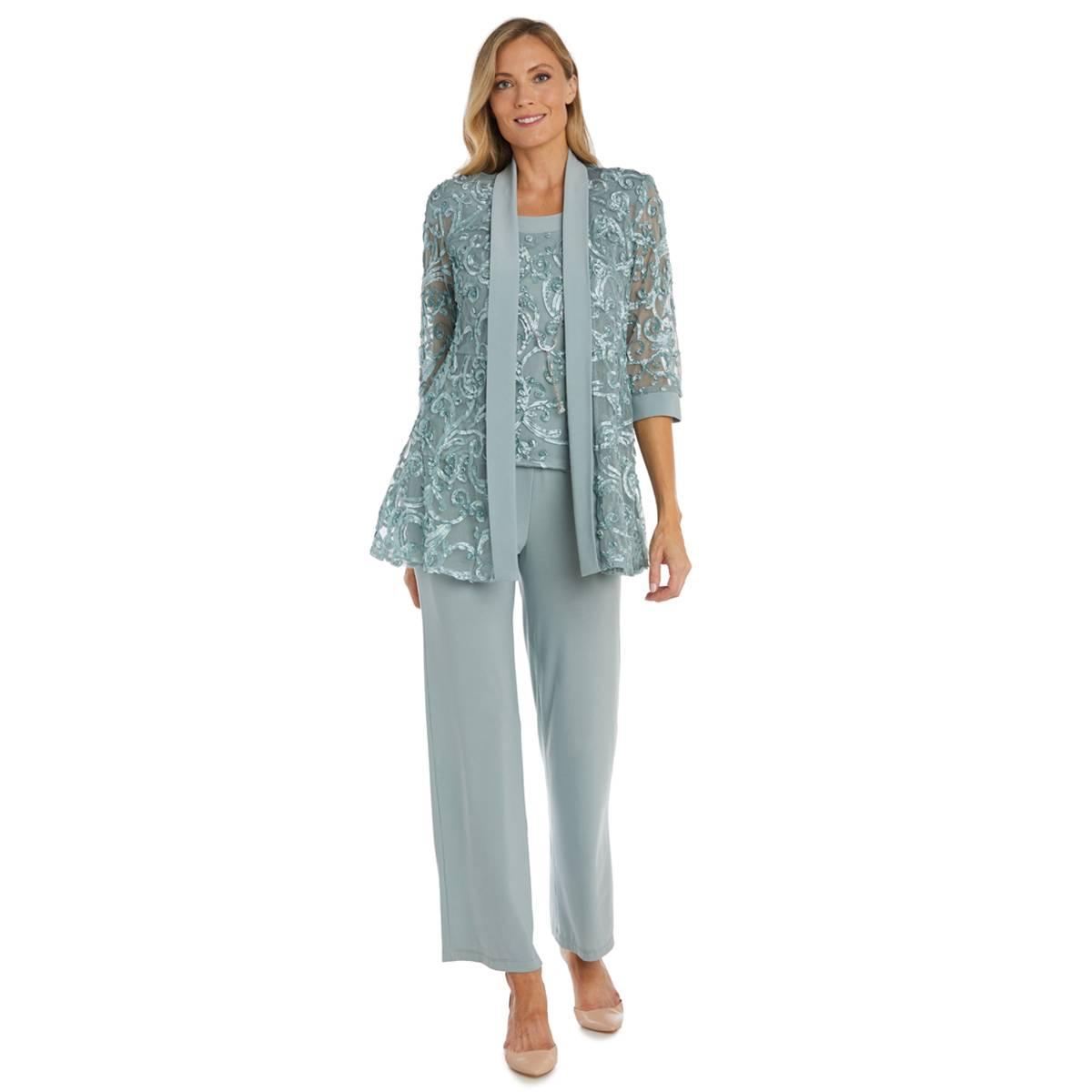 Click here for Petite R&M Richards 3pc. Vine Soutache Pant Set prices
