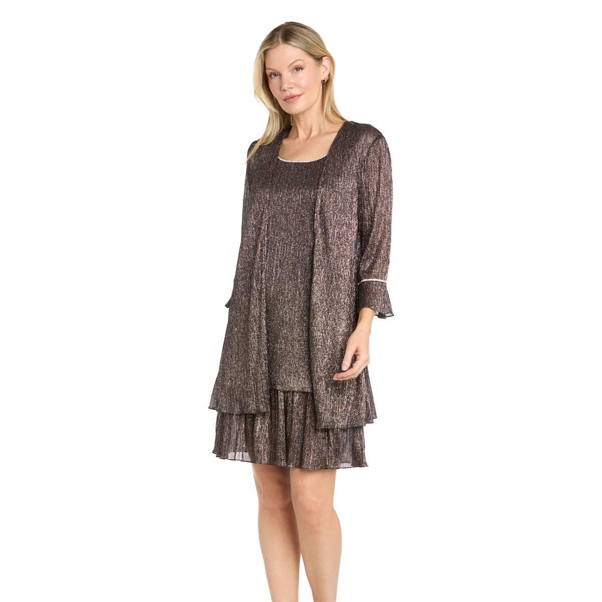 Click here for Petite R&M Richards Rhinestone Trim Jacket Dress prices