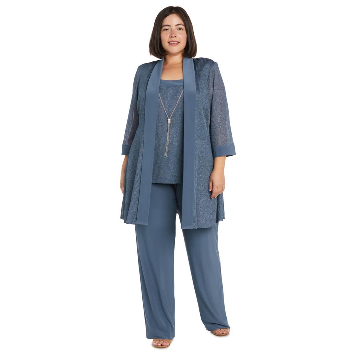 Click here for Plus Size R&M Richards 3pc. Mock Metallic Rib-Knit... prices