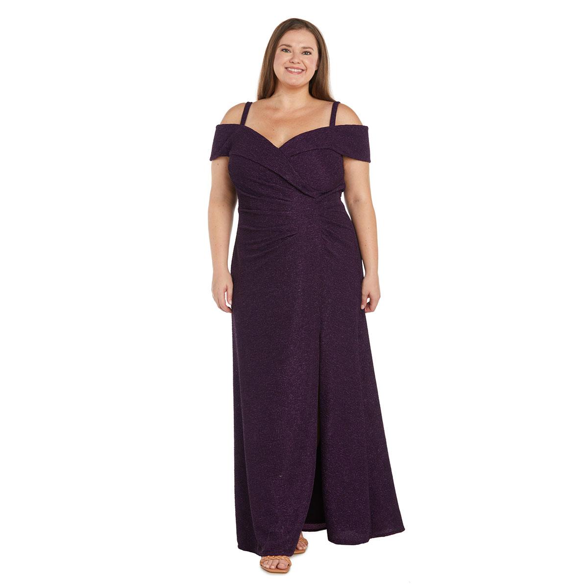 Click here for Plus Size R&M Richards Sleeveless Cold Shoulder Si... prices