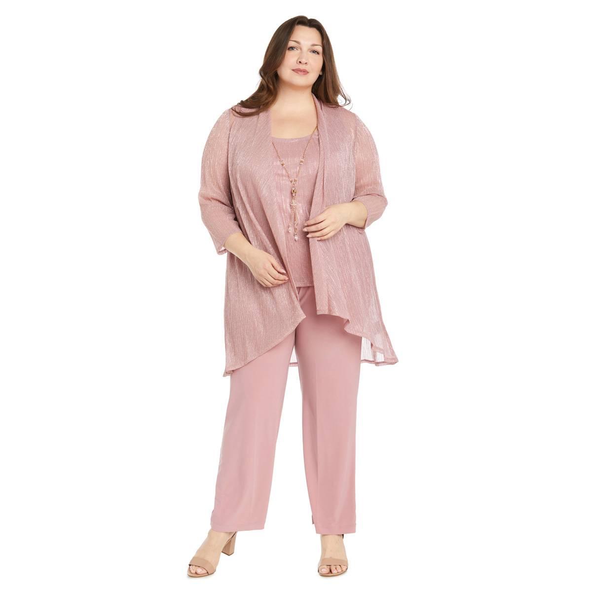 Click here for Plus Size R&M Richards Crinkle 3pc. Pants Set prices
