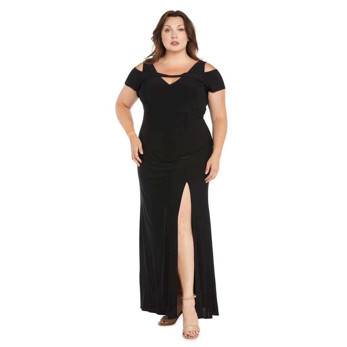 Click here for Plus Size R&M Richards Nightway Cold Shoulder Even... prices