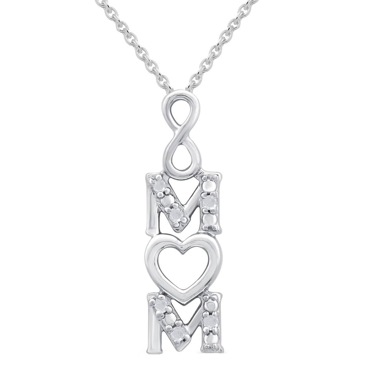 Click here for Marsala 1/20ctw. Diamond Infinity Mom Pendant Neck... prices