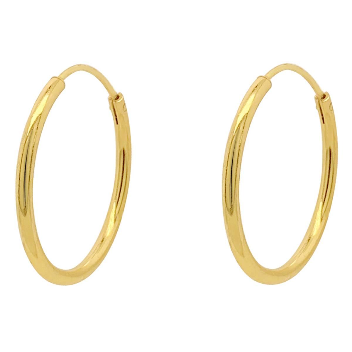 Click here for Marsala 14kt. Gold Plated Sterling Silver Hoop Ear... prices