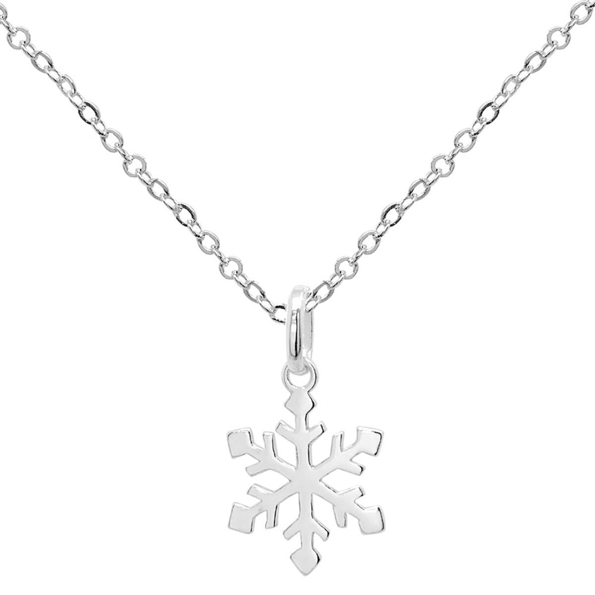 Click here for Marsala 18in. Sterling Silver Snowflake Pendant Ne... prices